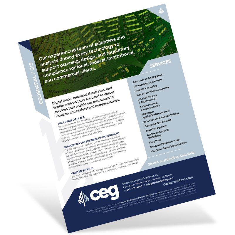 Geospatial & GIS - CEG- Cedarville Engineering Group, LLC